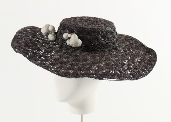 Lot 86 - A rare Schiaparelli painted straw hat, 'Pagan'