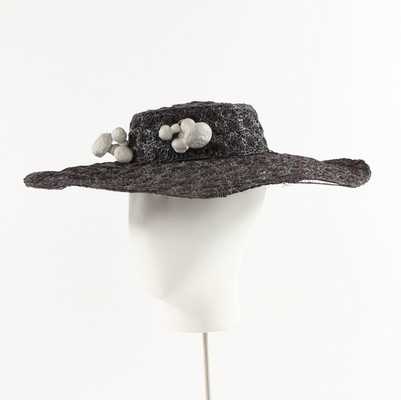 Lot 86 - A rare Schiaparelli painted straw hat, 'Pagan'