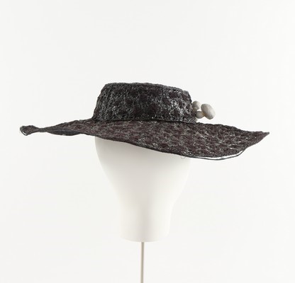 Lot 86 - A rare Schiaparelli painted straw hat, 'Pagan'