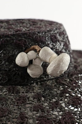 Lot 86 - A rare Schiaparelli painted straw hat, 'Pagan'