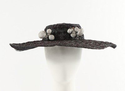 Lot 86 - A rare Schiaparelli painted straw hat, 'Pagan'