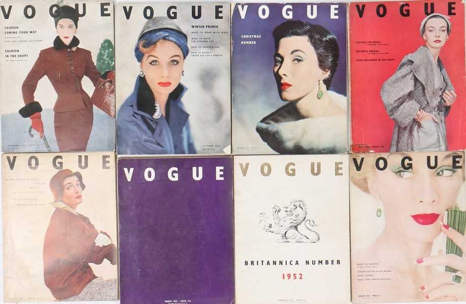 Lot 284 - British Vogue 1952, near complete run