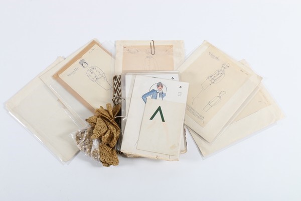Lot 221 - Six Christian Dior paper patterns for