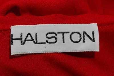 Lot 171 - A Halston red jersey evening ensemble, mid
