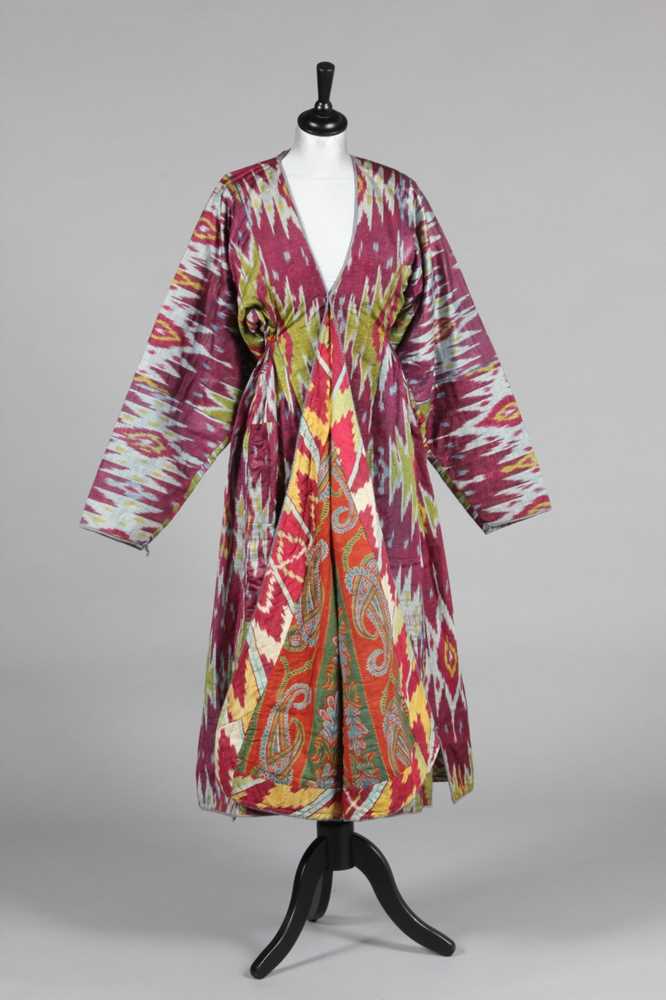 Lot 342 - A woman's ikat moire silk/cotton padded