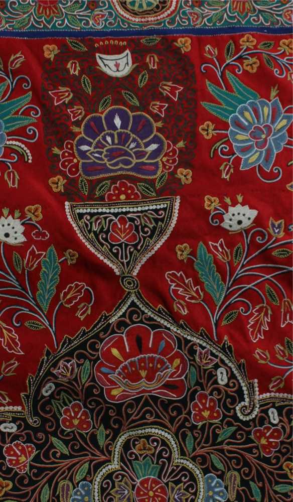 Lot 301 - A large and fine Resht panel, Persian, circa