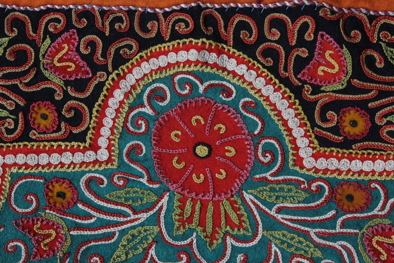 Lot 301 - A large and fine Resht panel, Persian, circa