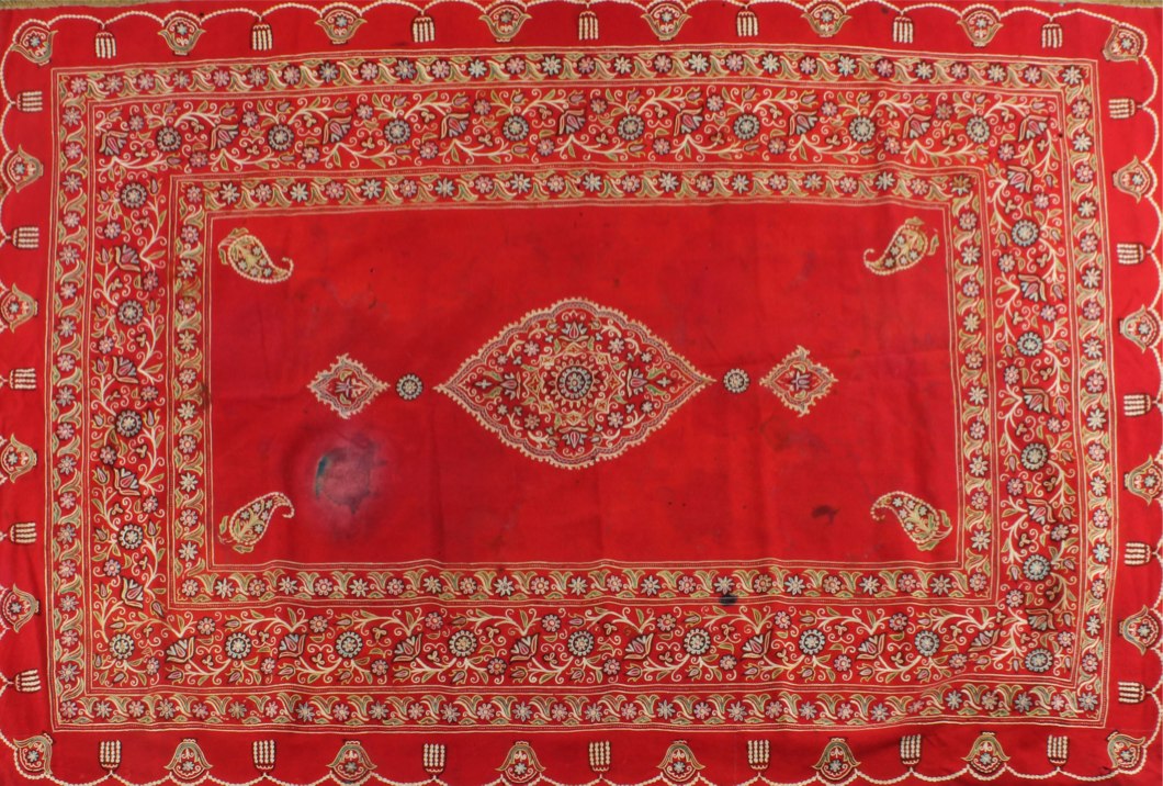 Lot 302 - A Resht panel, Persian, circa 1860, the