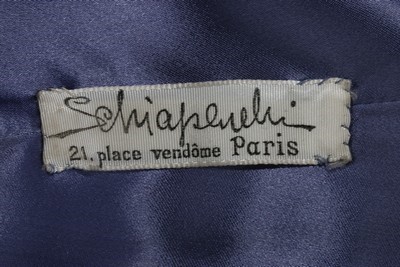Lot 96 - A Schiaparelli couture blue velvet evening