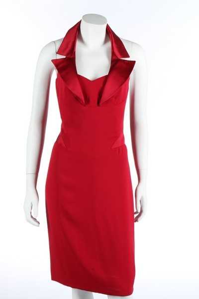 Lot 274 - An Alexander McQueen for Givenchy wine crêpe