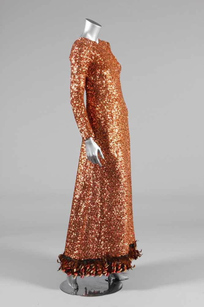 Lot 183 - A Jacques Griffe panelled black organza and