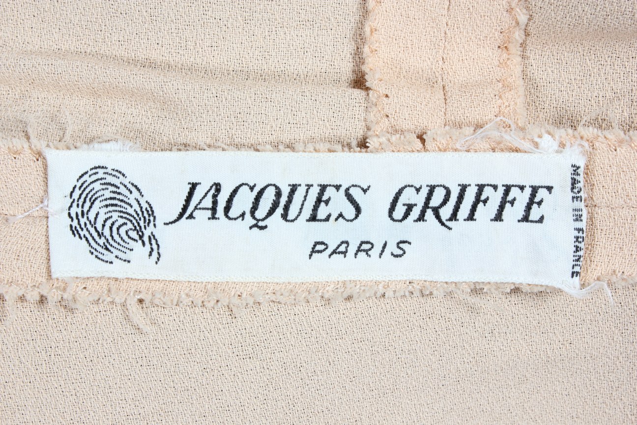 Lot 183 - A Jacques Griffe panelled black organza and