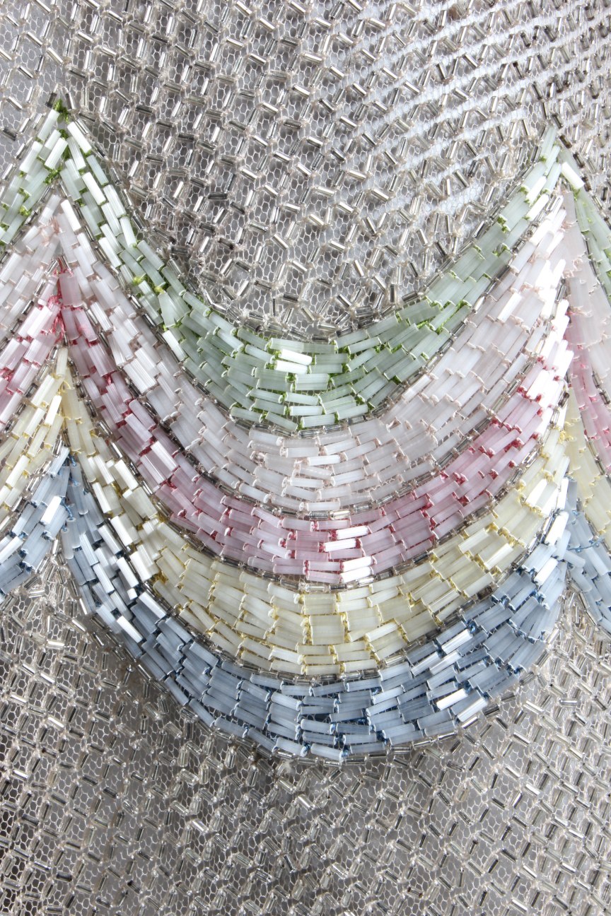 Lot 361 - A beaded tulle flapper dress, circa 1929-30,