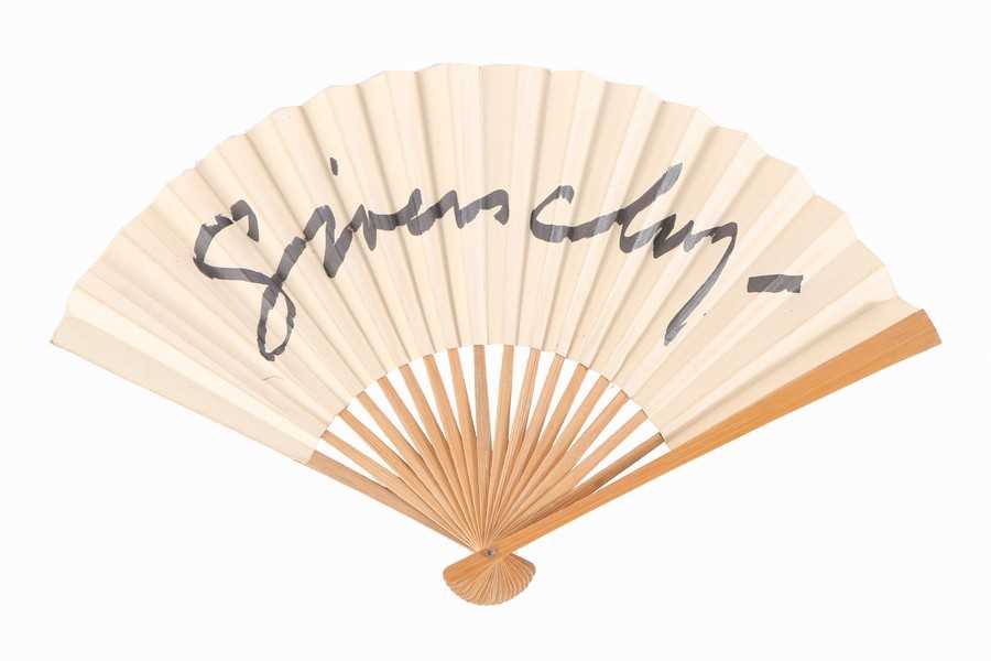 Lot 235 - A Japanese fan, autographed by Hubert de